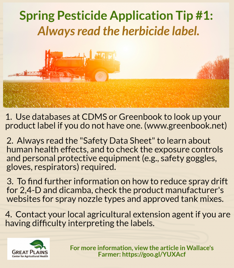 Pesticide Application Tips | Great Plains Center for Agricultural Health